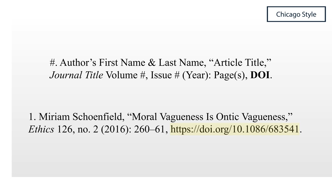 Using Chicago to Cite Sources in Your Footnotes or Endnotes