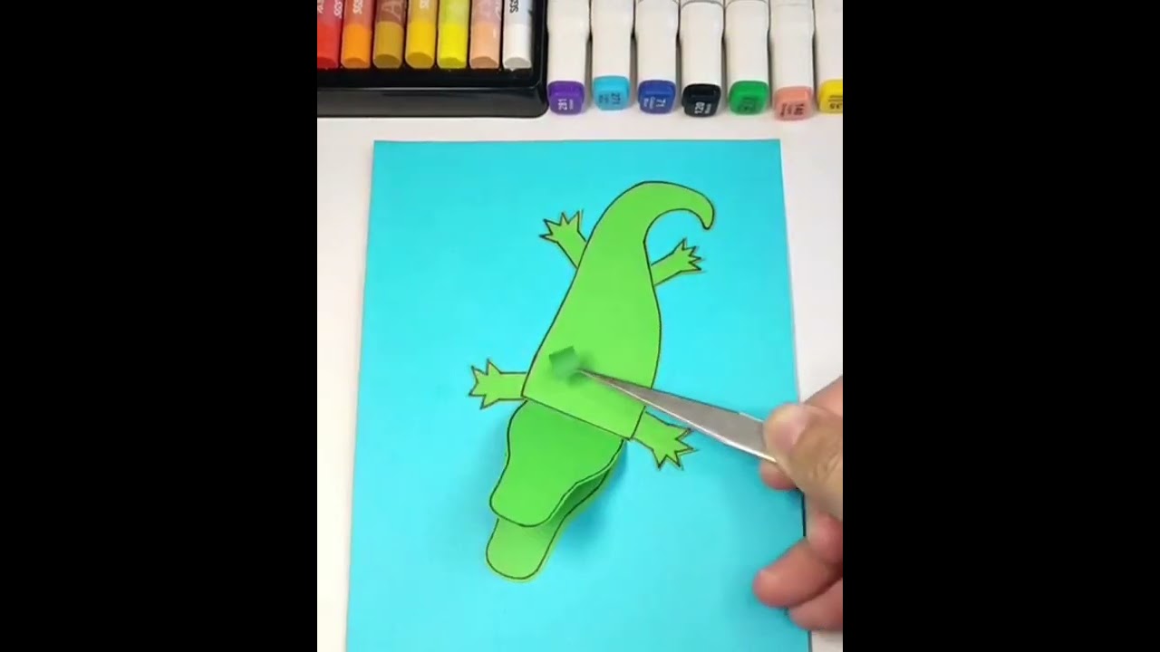 😍🥰 Easy Paper Craft 😍🥰🐊🐊🐊#diy #craft #papercraft #crocodile#subscribe #youtubeshorts