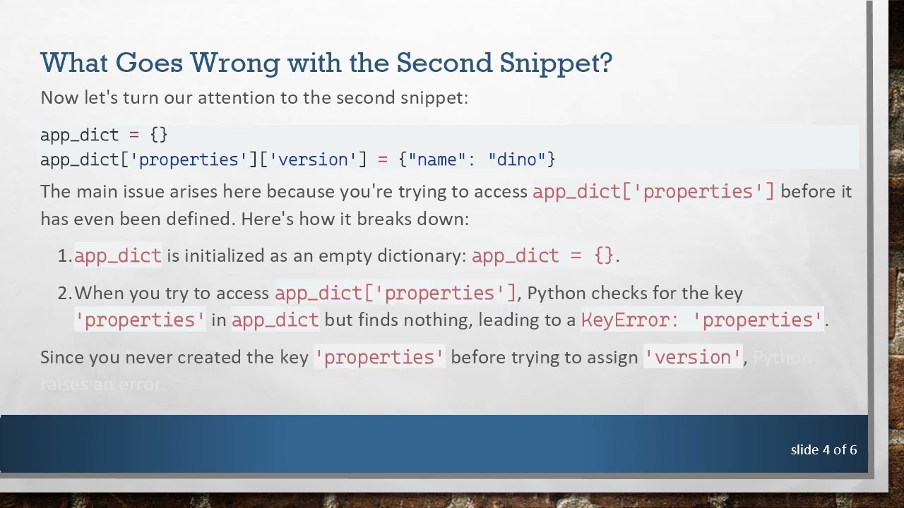 Understanding How to Set Values in a Python Dictionary: Common Errors Explained