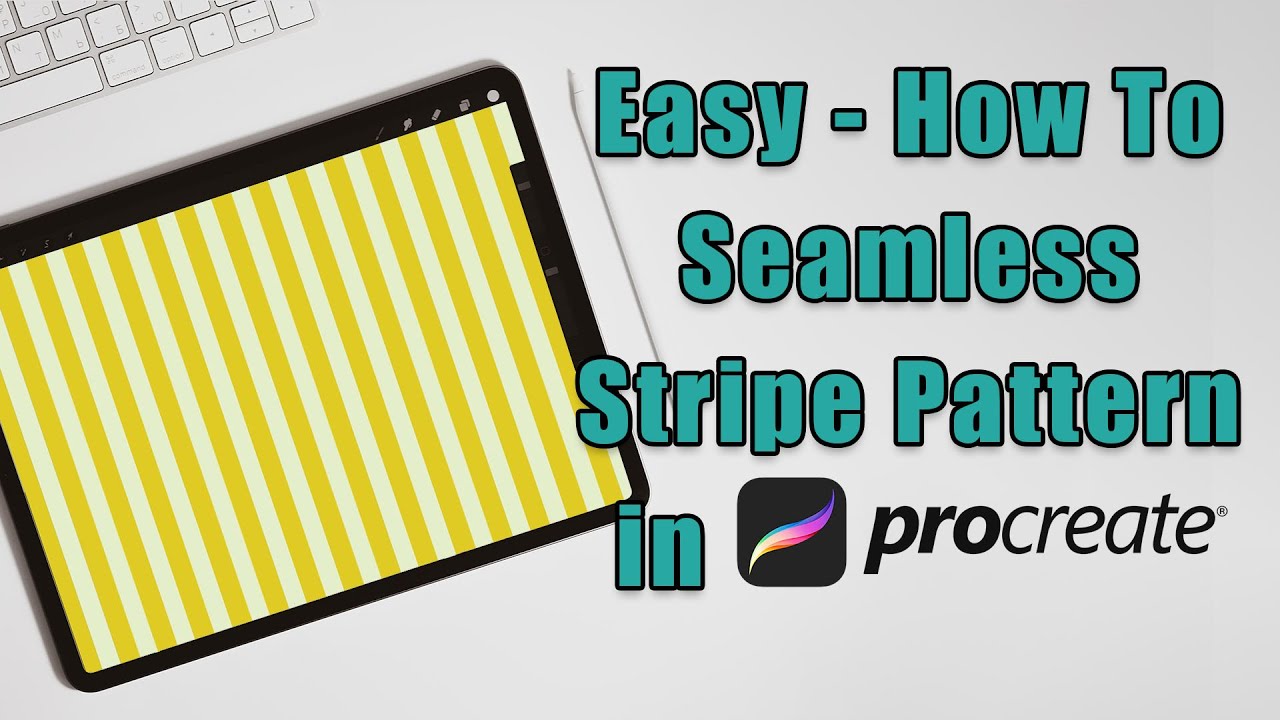 Easy - How to Make a Striped Pattern. Procreate Tutorial. Seamless Pattern Repeat. For Beginners.