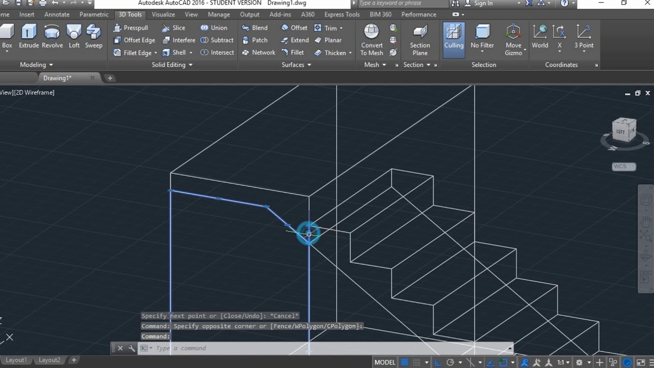 TUTORIAL AUTOCAD 2016 - TANGGA 3D