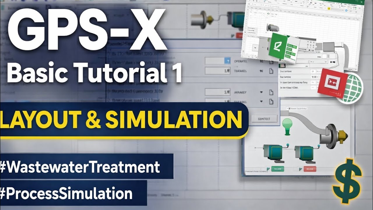 GPS-X Tutorial 1 | Layout Drawing, Grid Setup & Basic Simulation (Beginner Guide)