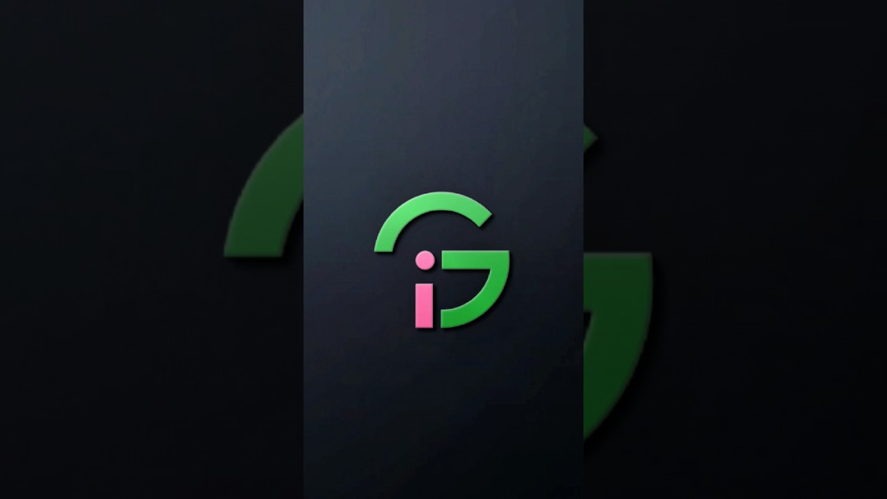 Gi Logo Design in illustrator #shorts