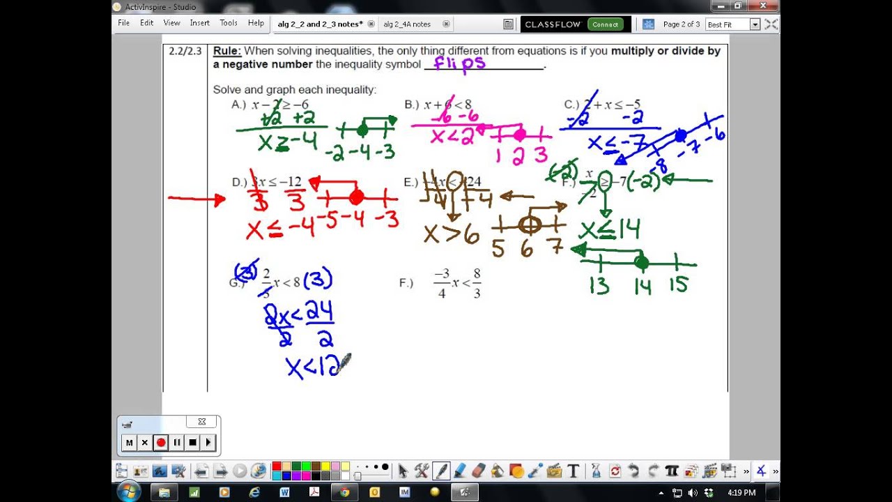 alg 2 2 and 2 3 notes
