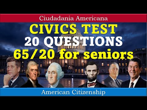 Civics Test 65/20 Exemption Civics Questions and answers | USCIS Naturalization Interview