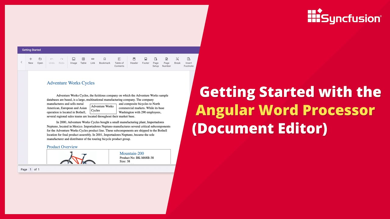 Getting Started with the Angular Word Processor (Document Editor)