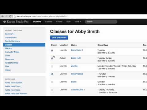 Enroll Student in Classes