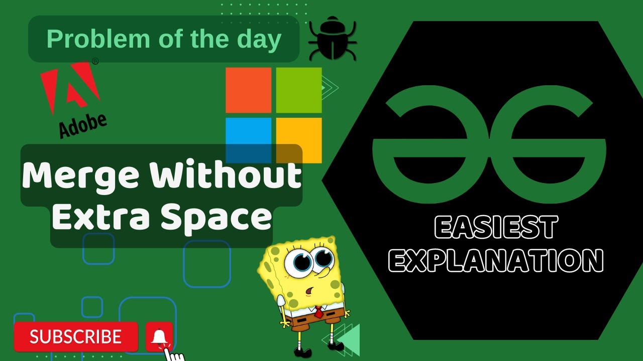Merge Without Extra Space | POTD | GFG Problem of the Day | C++ | Java | Python