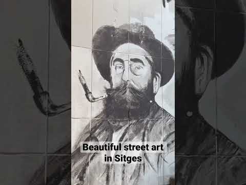 Beautiful street art in Sitges