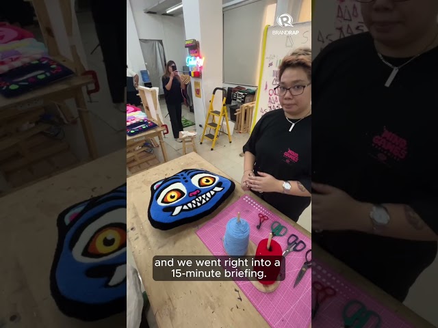 Learning how to tuft rugs at Oh Craft! Studio