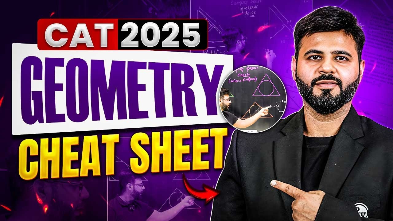 CAT 2025 Geometry Cheat Sheet | Last-Minute Geometry Revision | Rahul Sir