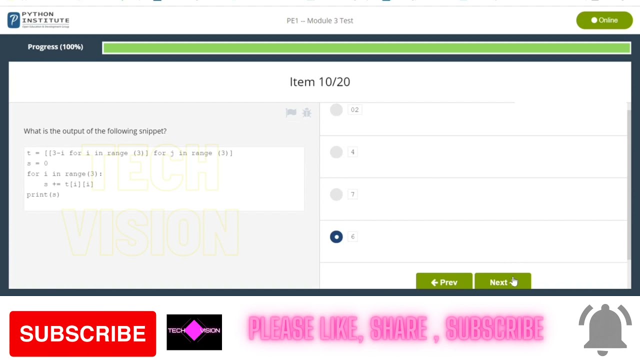 CISCO - PYTHON MODULE 3 TEST  Answers ( PCAP - Programming essential in Python) #cisco #python