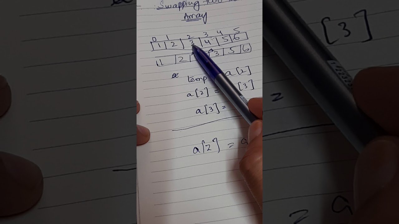 Swap two values in an array 1