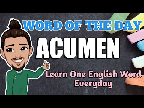ACUMEN | Word of the Day | Learn One English Word Everyday