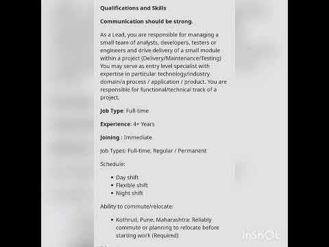 SAP ABAP CONSULTANT#getemployed #jobs #youtubeshorts #sapabapconsultant#fresher #experience