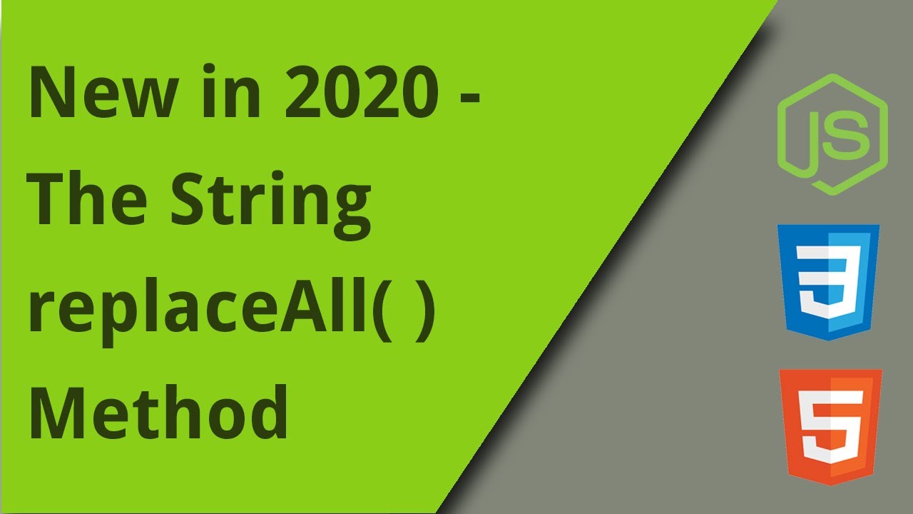 The New String replaceAll Method