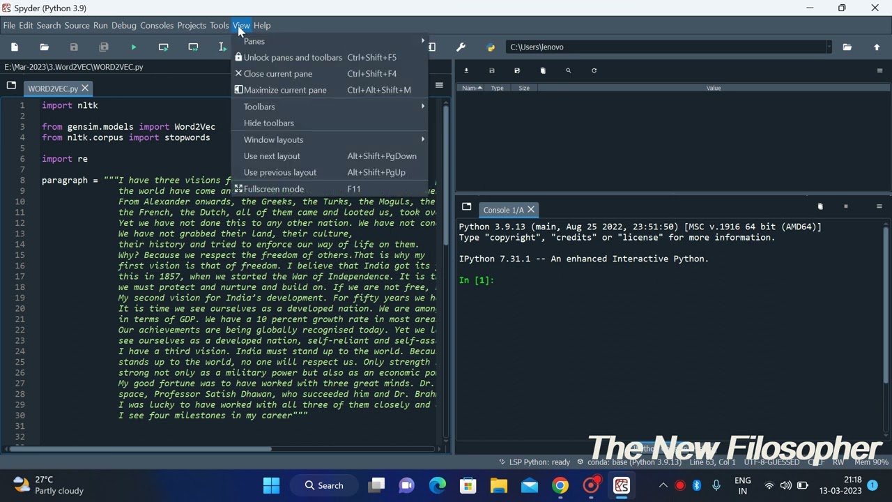 How to Unhide the Variable Explorer, Help and Plot Section in Spyder || Show Plot, Help console
