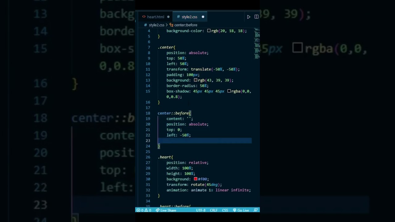 Impress your crush with this Code #programming #coding #html #css