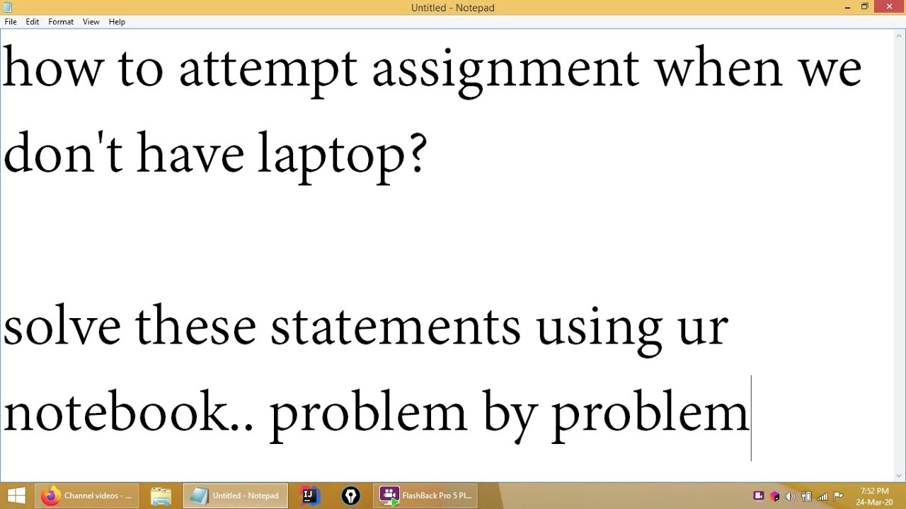 how to solve assignment(github) using mobile - Demo