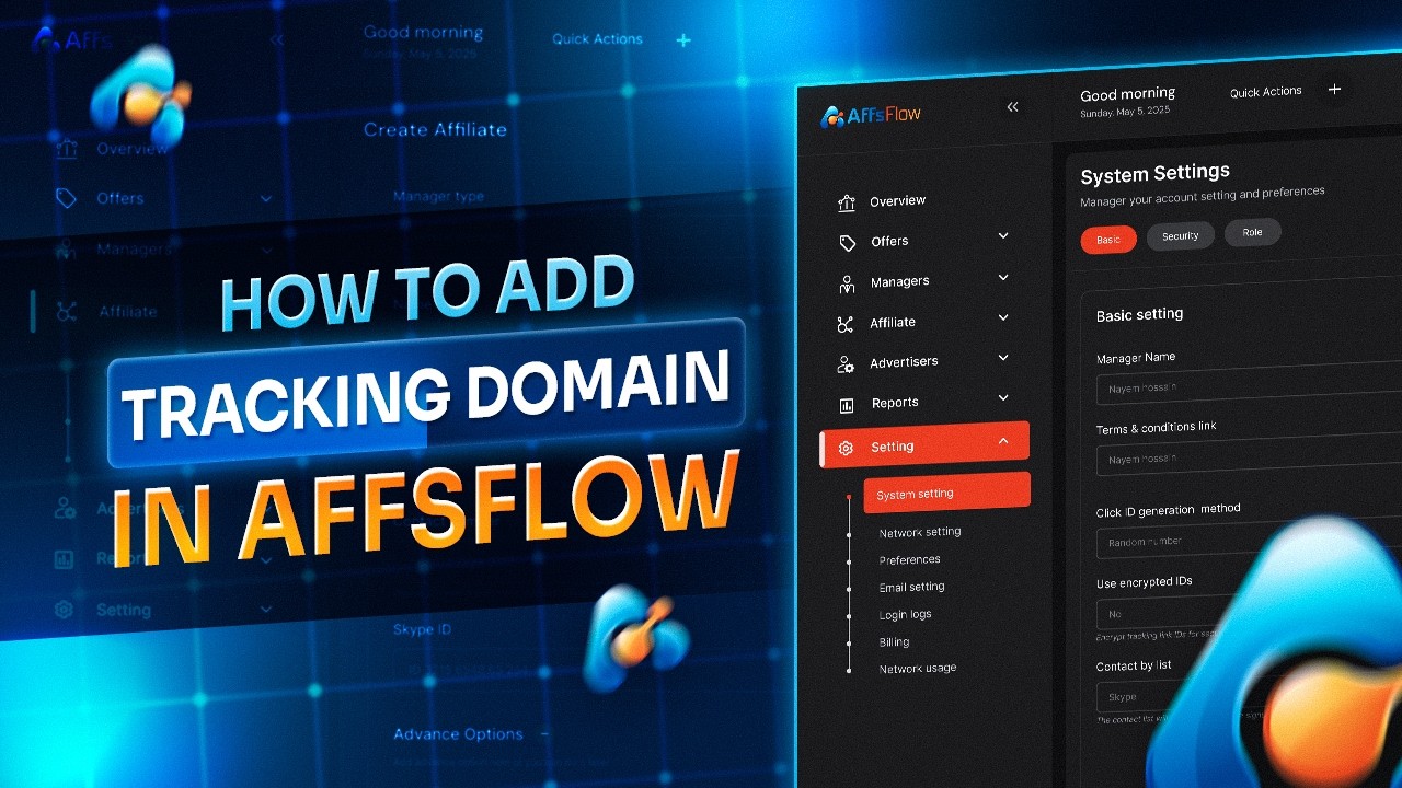 Set up your tracking domain on AffsFlow and keep your affiliate links secure and professional.