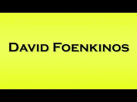 Pronunciation of David Foenkinos