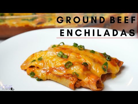 EASY GROUND BEEF ENCHILADAS | ENCHILADA RECIPE #shorts
