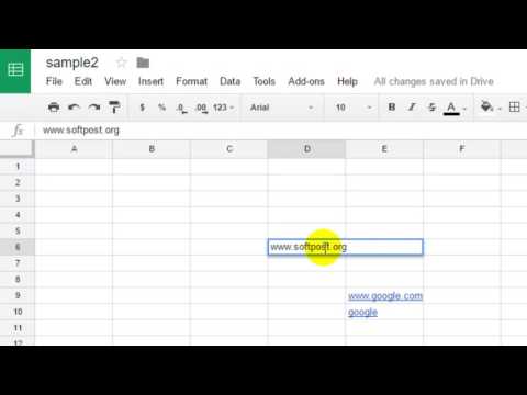 How to insert a link in Google Spreadsheet