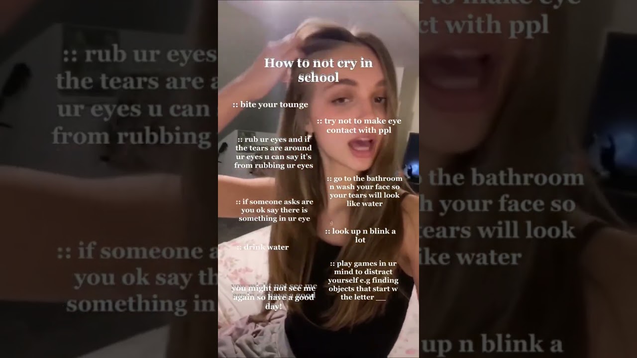how to not cry in school 😭 #sad #lolabekka #aesthetic #advice #tips #crying #school