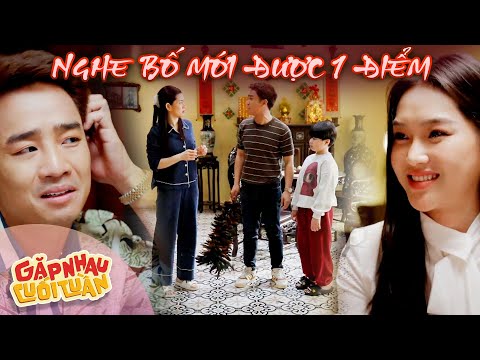 Khi bố mẹ kèm con học: "Con nghe bố mới được... 1 điểm" | Gặp nhau cuối tuần 2025 | VTV Go | Hài VTV