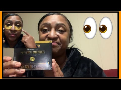 Using my 24K Gold Eye Mask | See the Puffiness & Dark Circles Disappear #eyetreatment