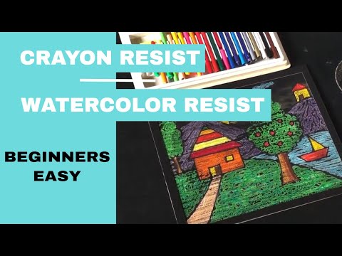 Crayon Resist Technique | Watercolor Resist Technique | Pramod Joseph