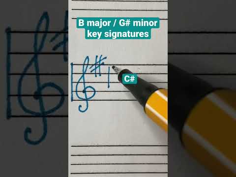 B major / G# minor key signatures #chords #musictheory
