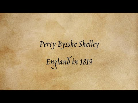 Percy Bysshe Shelley - England in 1819