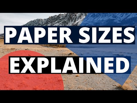 Paper sizes explained