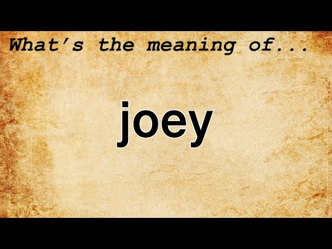 Joey Meaning | Definition of Joey
