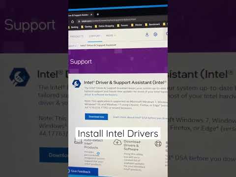 Use Intel software to update drivers automatically #shorts
