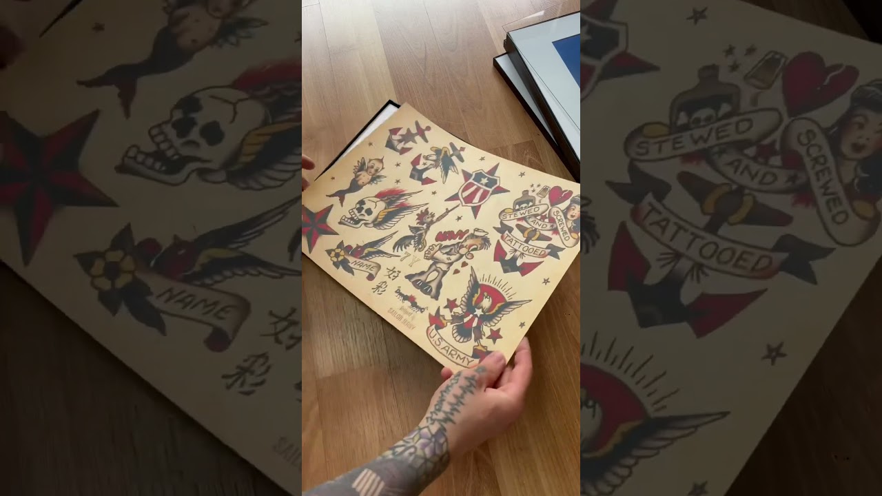 Framing Sailor Jerry Tattoo Flash #shorts