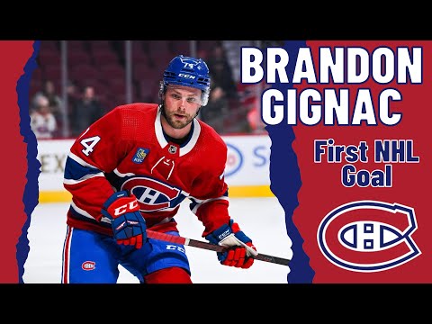 Brandon Gignac #74 (Montréal Canadiens) first NHL goal Feb 13, 2024