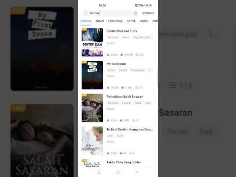 Cara membaca novel karya DIE_DIN di aplikasi Noveltoon