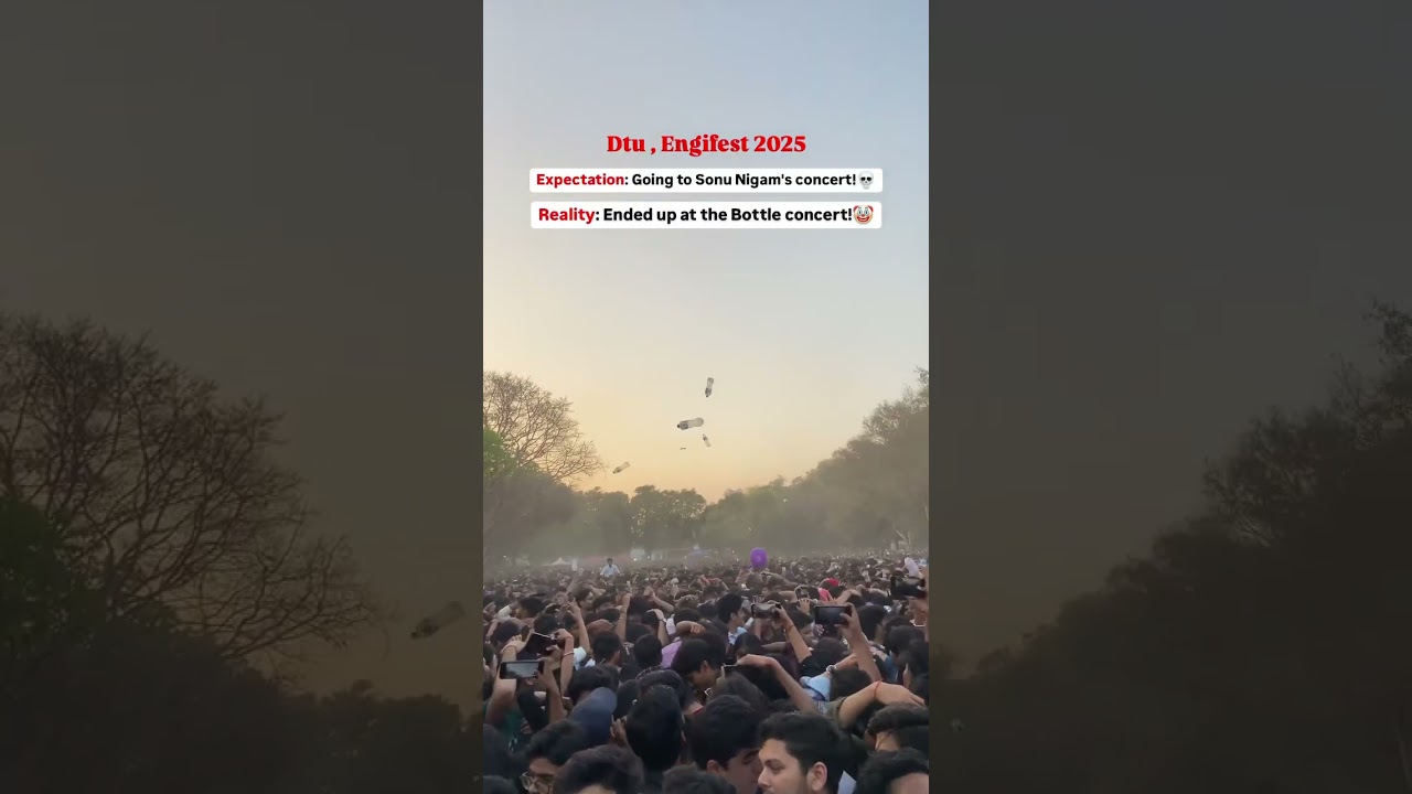 DTU, Engifest 2025 #dtu #engifest #collegefest #crowd #bottle #fight