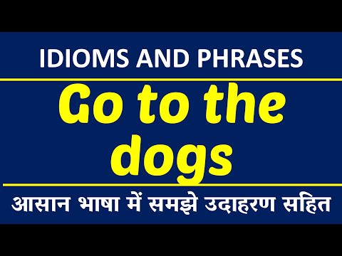 Go to the dogs Meaning in Hindi With Sentence | English Idioms and Phrases