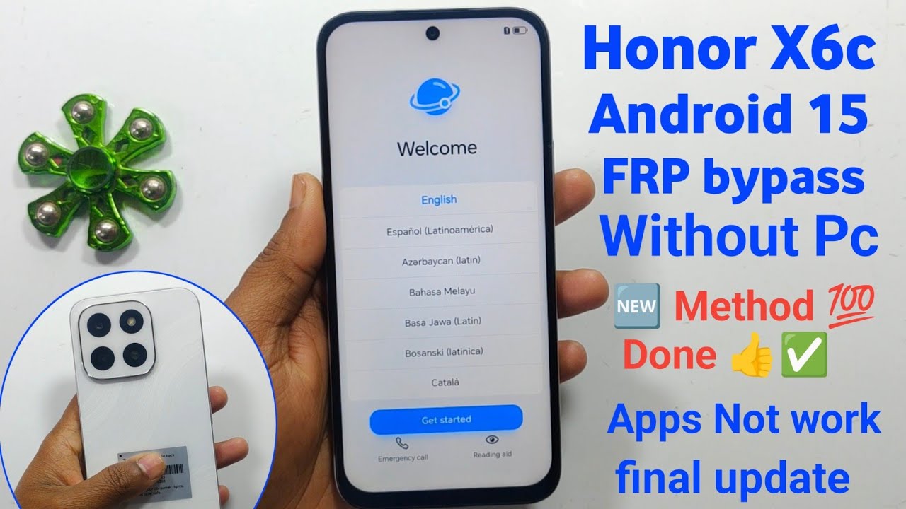 Honor X6b FRP BYPASS Android 15 Without Pc || Honor Android 15 Frp Unlock 🆕 Method 💯 Done 👍✅ 2026
