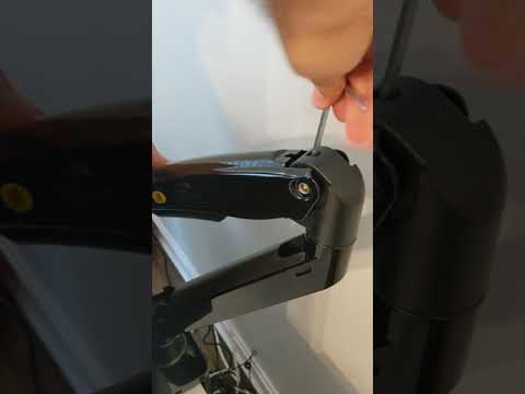 How to adjust the tension arm (gas- strut) flexi mount for desk monitor set up.