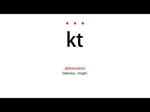 How to pronounce kt - Vocab Today