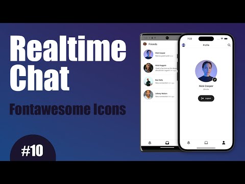 Realtime Chat - 10 Fontawesome Icons