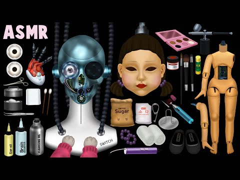 [ASMR|스톱모션] 오징어게임 코스튬🎃👻 | Robot Doll | 로봇수리하기 | 영희