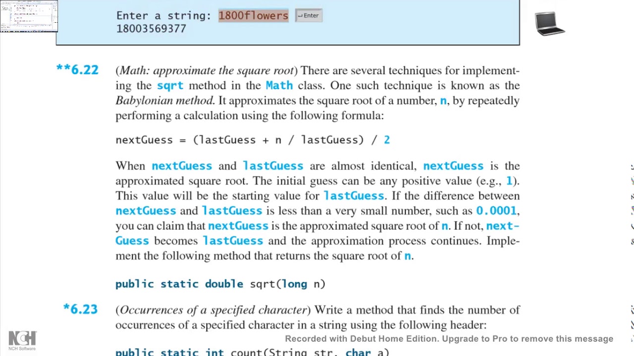 Introduction To Java Programming Exercise 6 22a