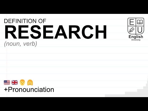 RESEARCH meaning, definition & pronunciation | What is RESEARCH? | How to say RESEARCH