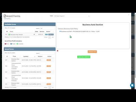 JenesisNow - Acord 127 and ability to populate additional Acord Forms