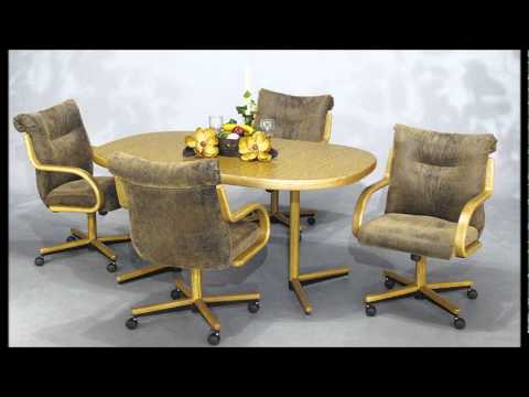 Chromcraft Furniture Swivel Tilt Caster Chair and Table Dining Sets